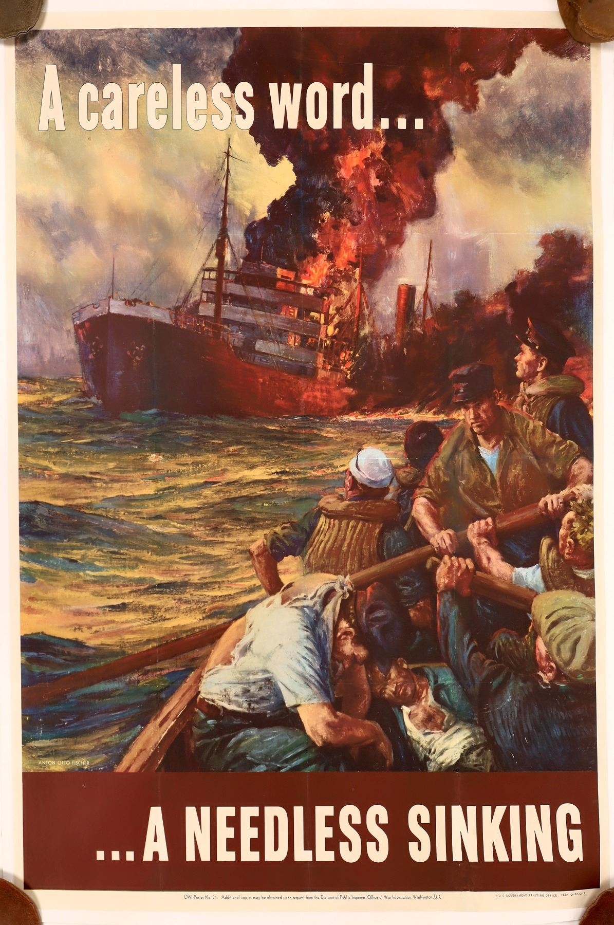 Stuart MacKenzie | WW2 Poster: A Careless word...A Needless Sinking ...