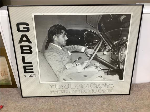Edward Weston | A poster of Clark Gable driving (1940) | MutualArt