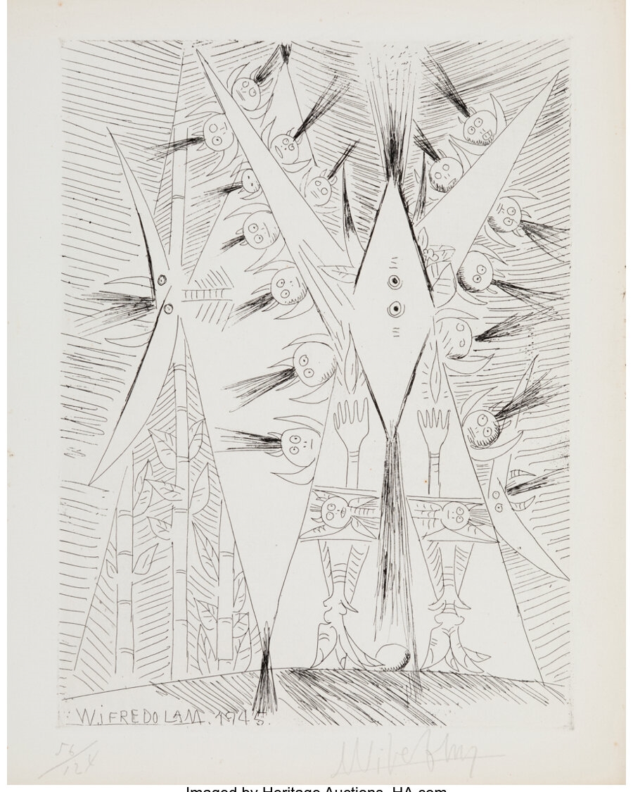 Wifredo Lam | Untitled, from Voyages à travers la peinture, 1945 (1945 ...