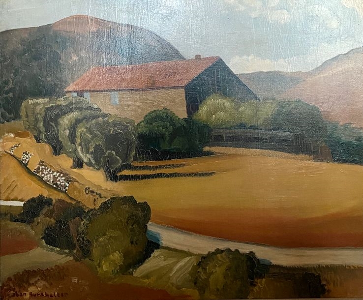 Jean Burkhalter | Jean BURKHALTER (1895-1982) View of a farm Oil on ...