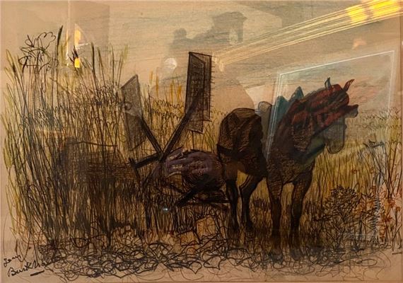 Jean Burkhalter | Jean BURKHALTER (1895-1982) The carriage Drawing ...