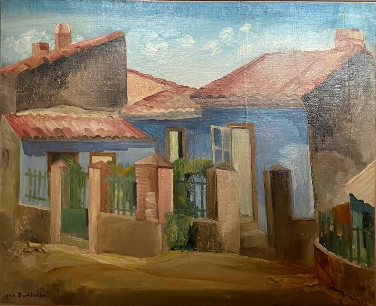 Jean Burkhalter | Jean BURKHALTER (1895-1982) Village view Oil on ...