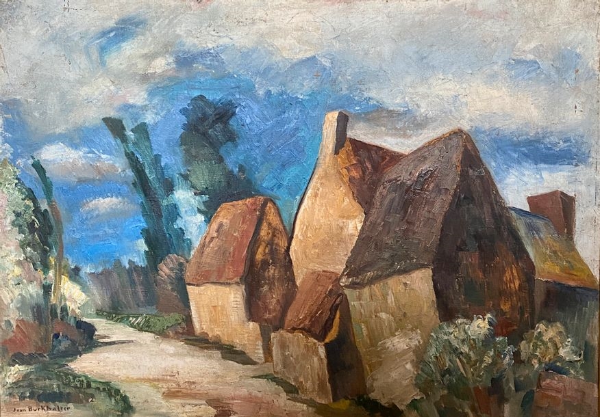Jean Burkhalter | Jean BURKHALTER (1895-1982) Village view Oil on ...