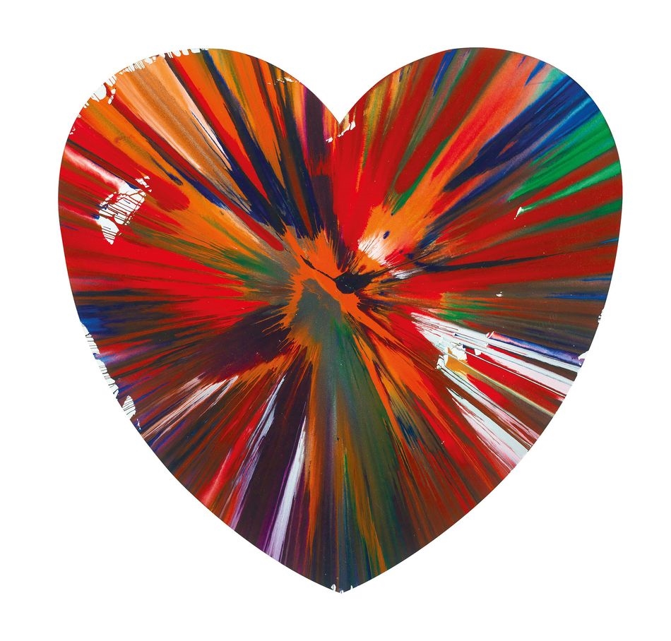 Damien Hirst | Spin Painting-Heart (2009) | MutualArt