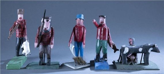 Emile Bluteau | 5 Emile Bluteau male figures at work | MutualArt