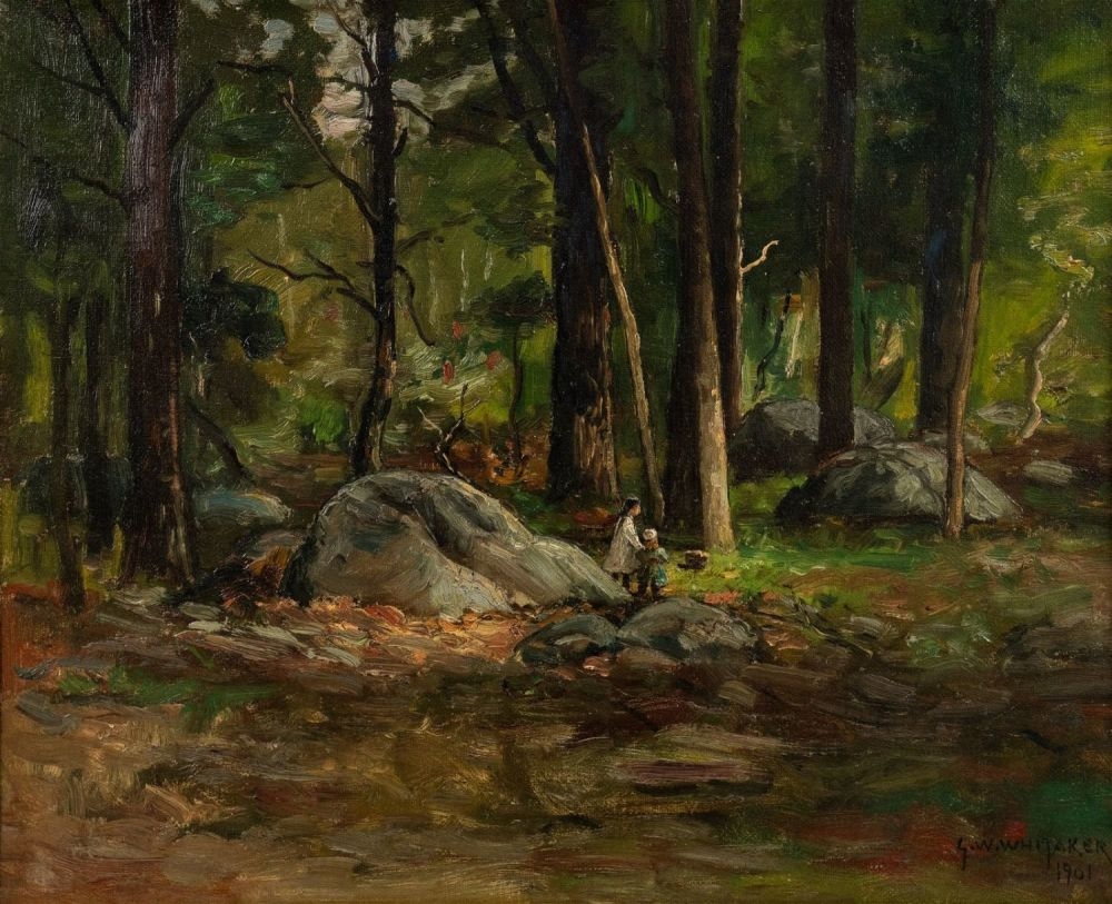 George William Whitaker | Children in the Forest (1901) | MutualArt
