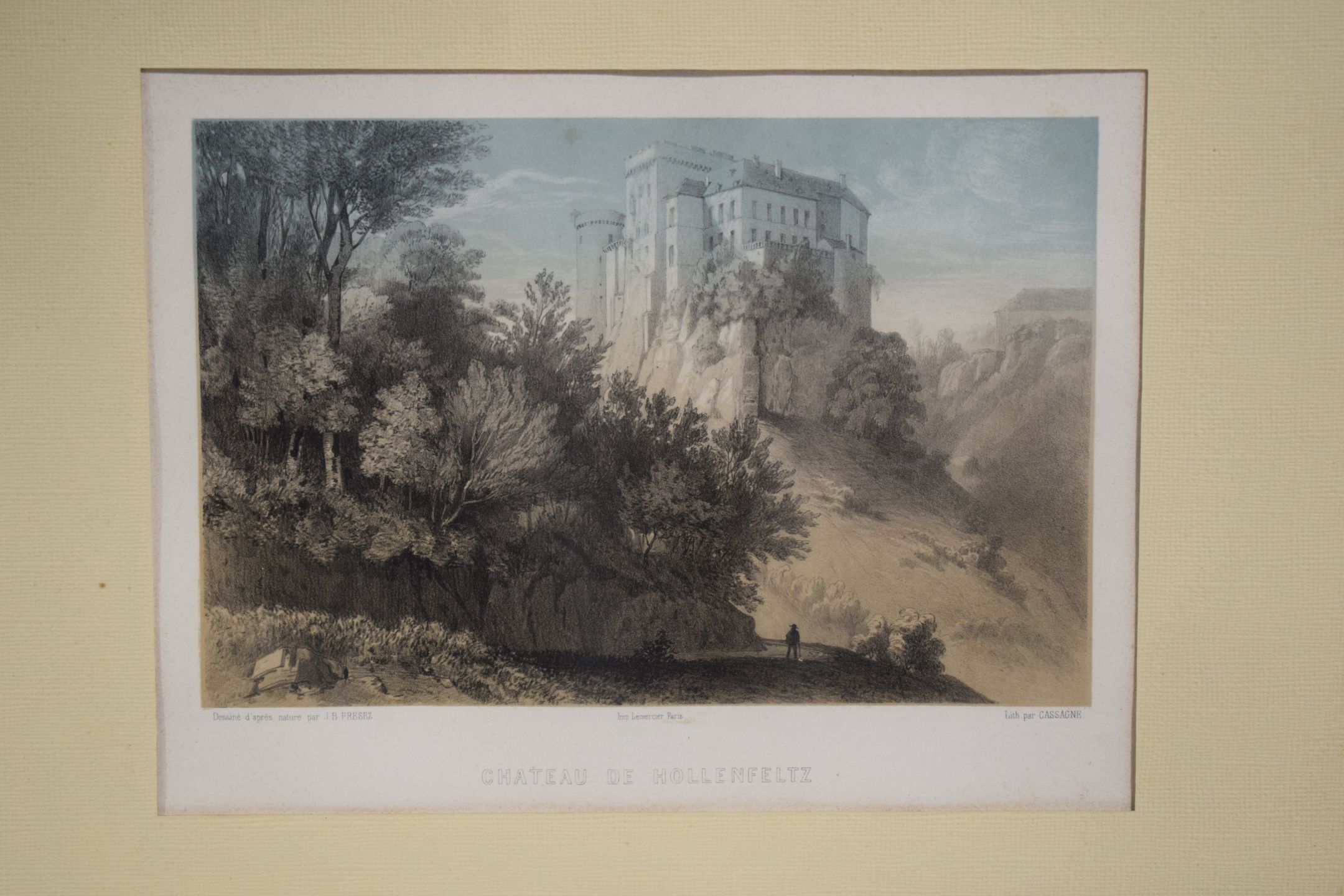 Jean-Baptiste Fresez | Château de Hollenfeltz, Lithograph drawn from ...