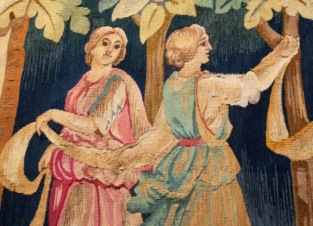 Lorentz Kleiser | Lorentz Kleiser Four Graces Verdure Tapestry (Circa ...