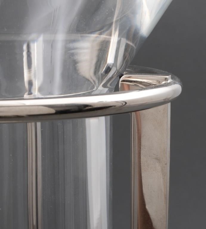 Richard Meier | Richard Meier Steuben Glass Vase w Chrome Stand (1992 ...