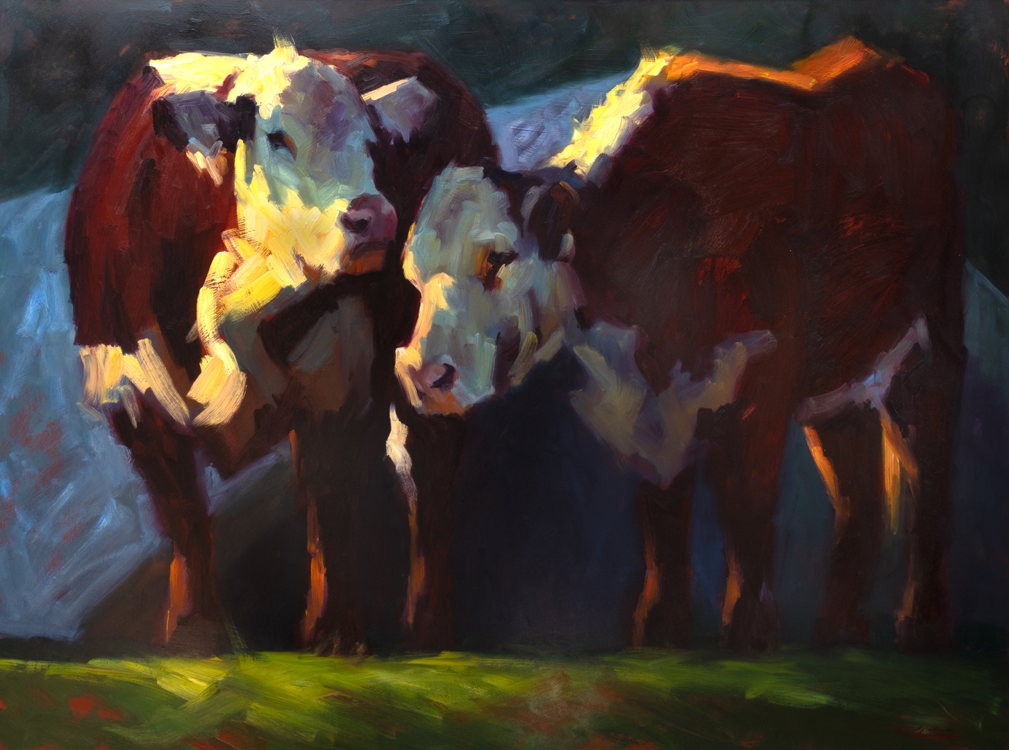 Cheri Christensen | Hereford Cows | MutualArt