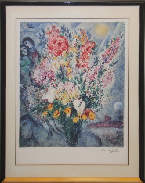 Marc Chagall | Marc Chagall, Bouquet De Fleurs Lithograph | MutualArt