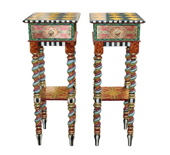 Mackenzie Childs | MacKenzie Childs Barley Twist Side Tables (1200 ...
