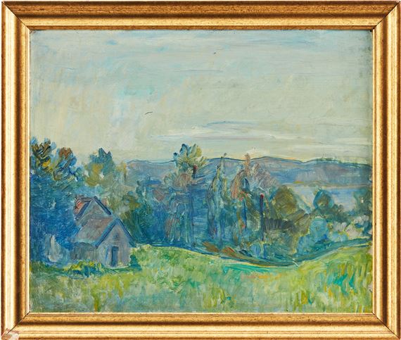 Thorvald Erichsen | Landskap med hus (1917) | MutualArt