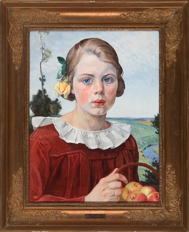 Johannes Einer Andersen Glob | Pige med æbler | MutualArt