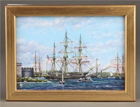 Trevor Young | miniature maritime study HMS Resolute Returns to ...