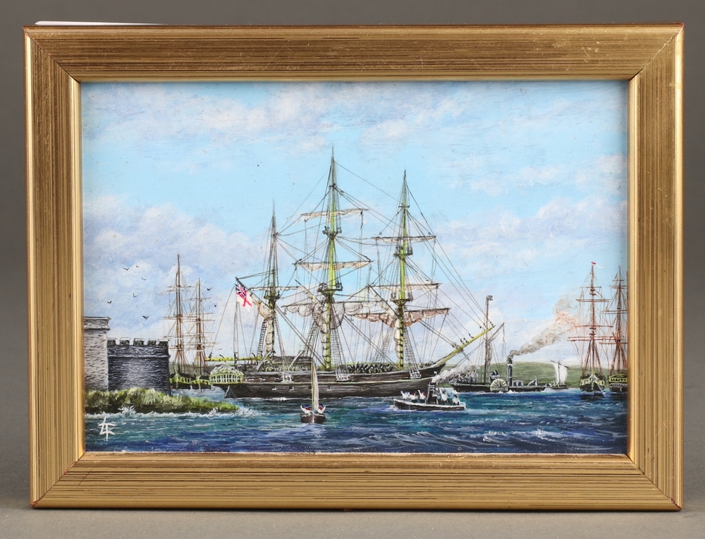 Trevor Young | miniature maritime study HMS Resolute Returns to ...