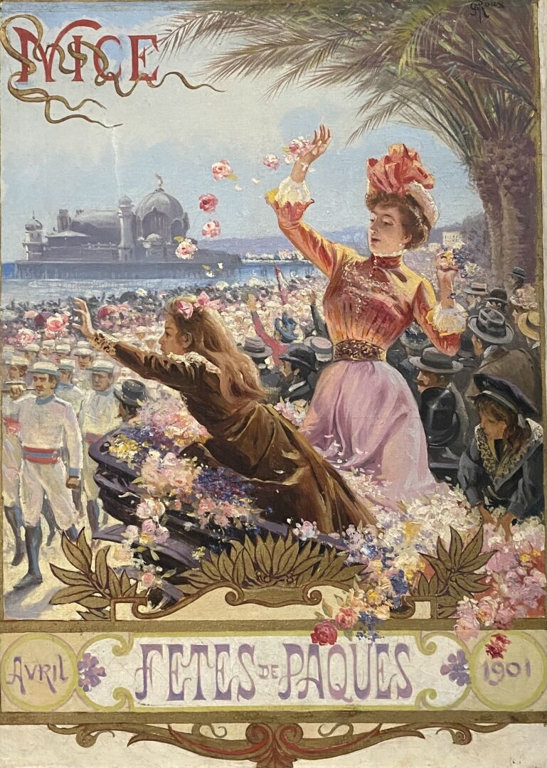 Georges Roux | Fêtes de Pâques à Nice, avril 1901 (1901) | MutualArt