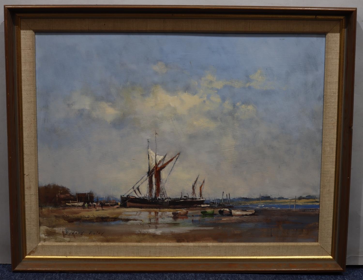 Sydney Foley | Barges on the Orwell | MutualArt