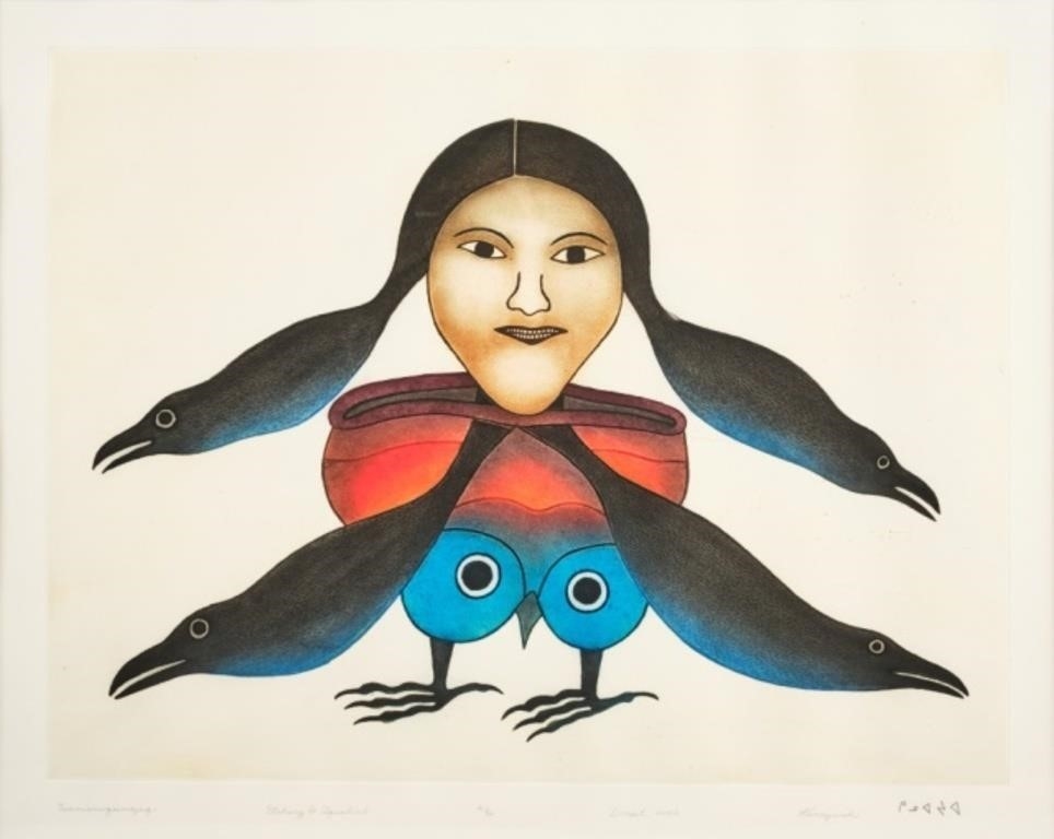Kenojuak Ashevak | Timmiaruqsimajuq (Bird Woman Transformation) (2002 ...