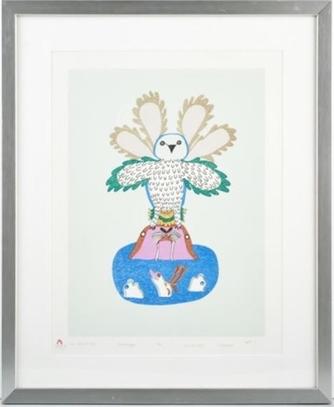 Pitseolak Ashoona | The Owl at Sea (1982) | MutualArt