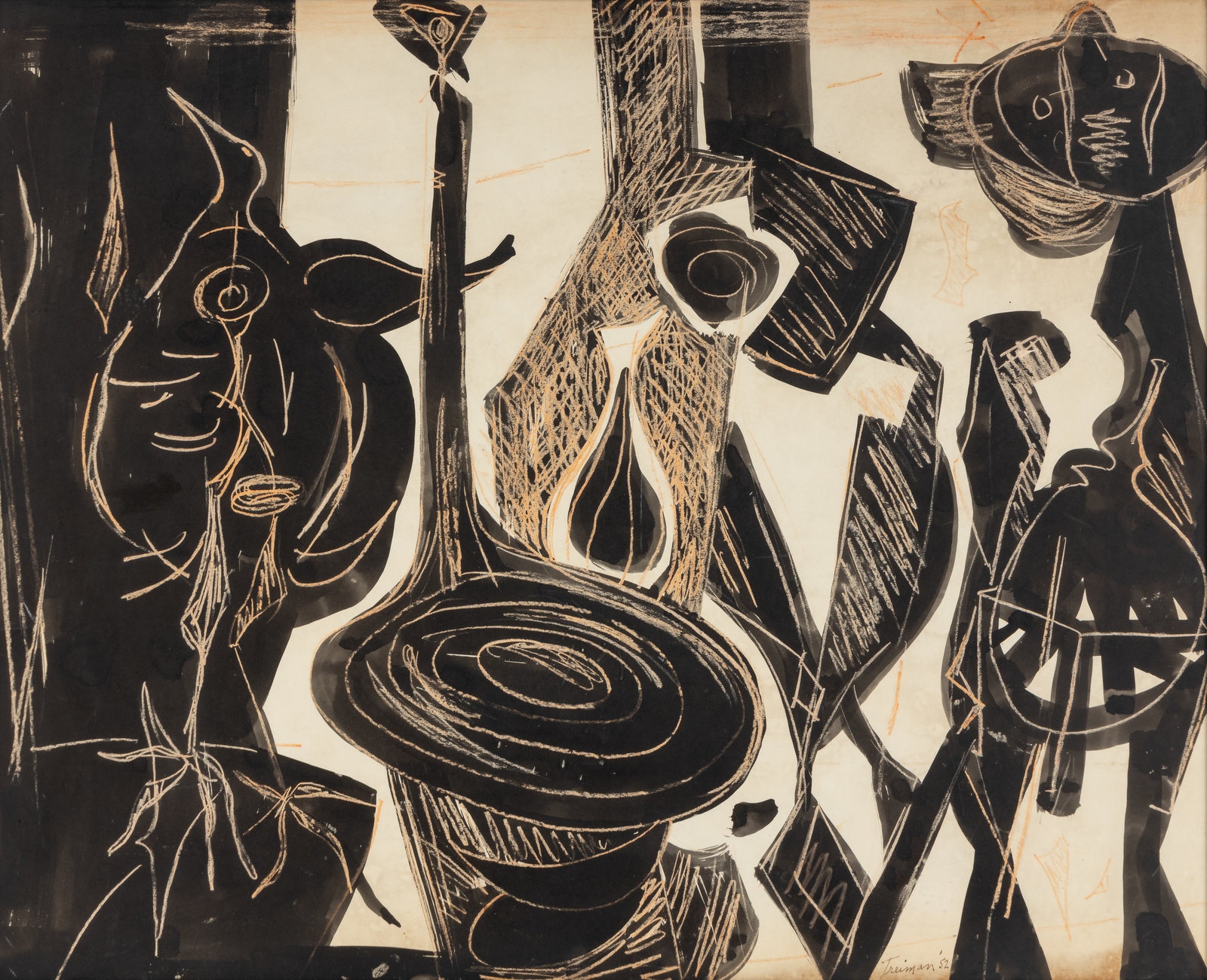 Joyce Treiman | Surrealist Figures (1952) | MutualArt