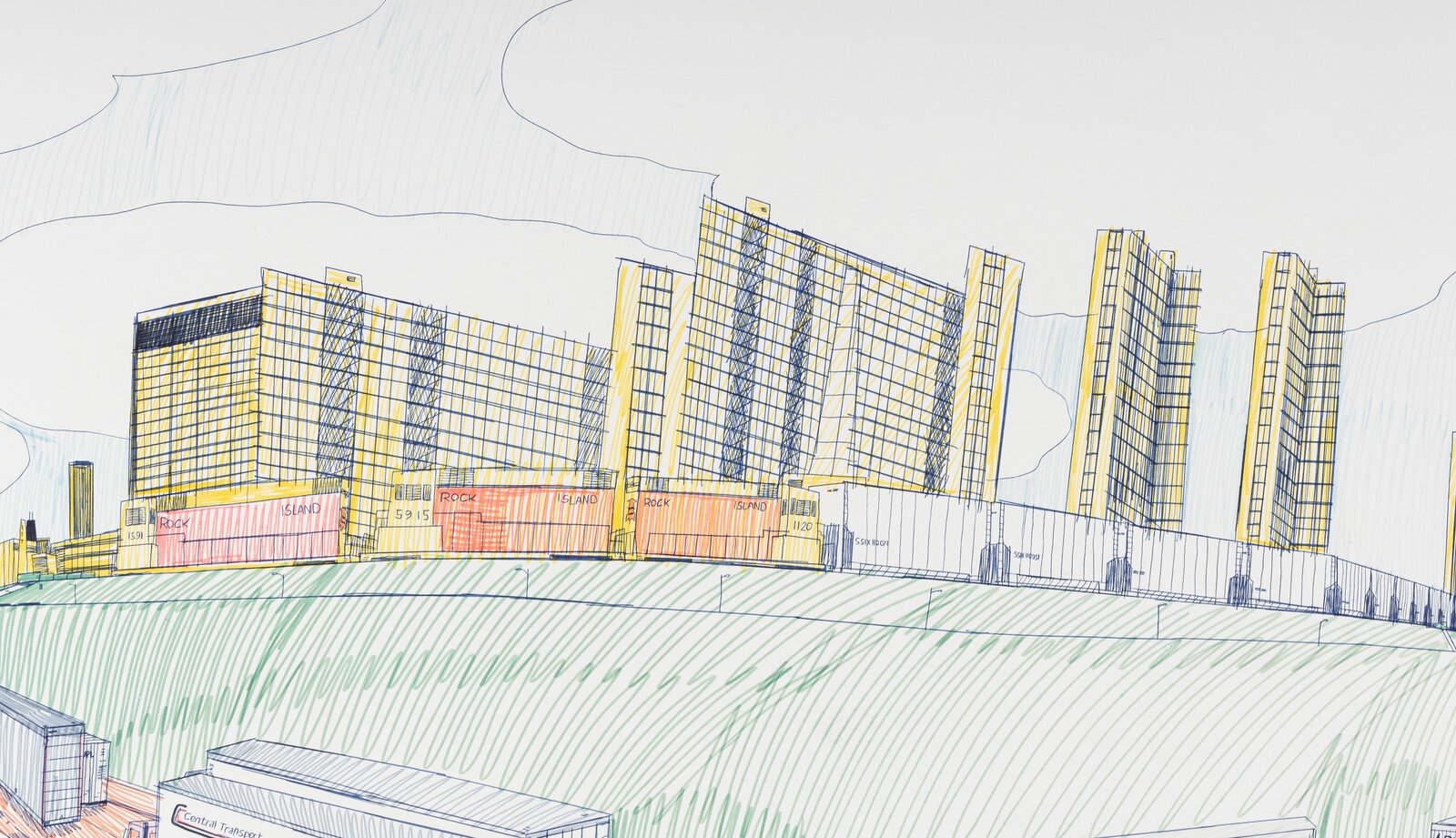 Wesley Willis | The Dan Ryan Expressway (1988) | MutualArt