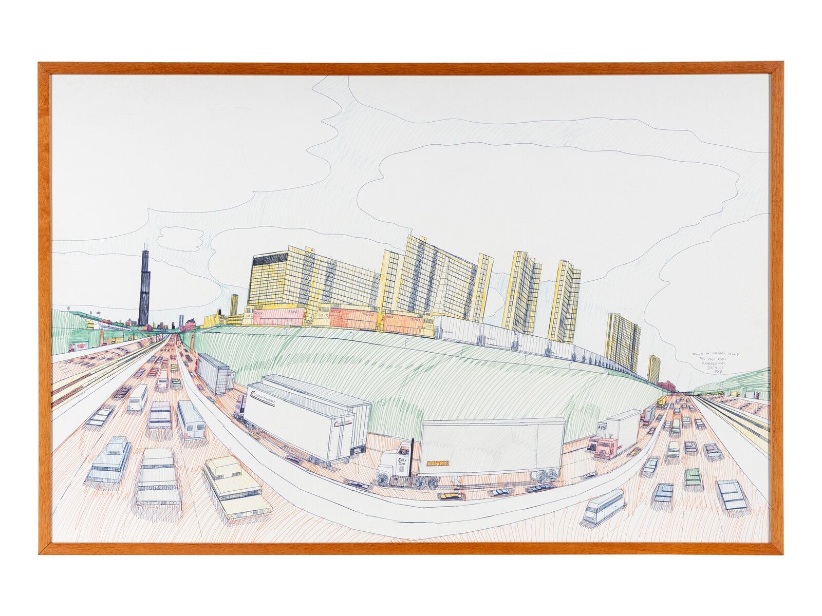 Wesley Willis | The Dan Ryan Expressway (1988) | MutualArt