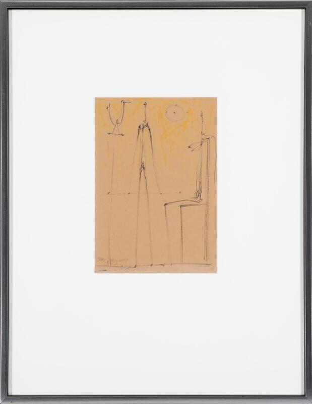 Sven Dalsgaard | To figurer med sol og fugl (1952) | MutualArt