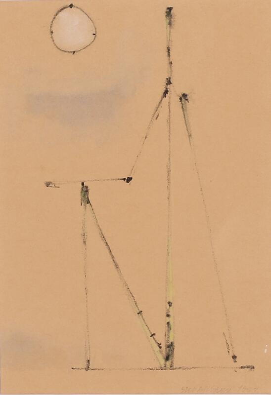 Sven Dalsgaard | To figurer med sol og fugl (1952) | MutualArt