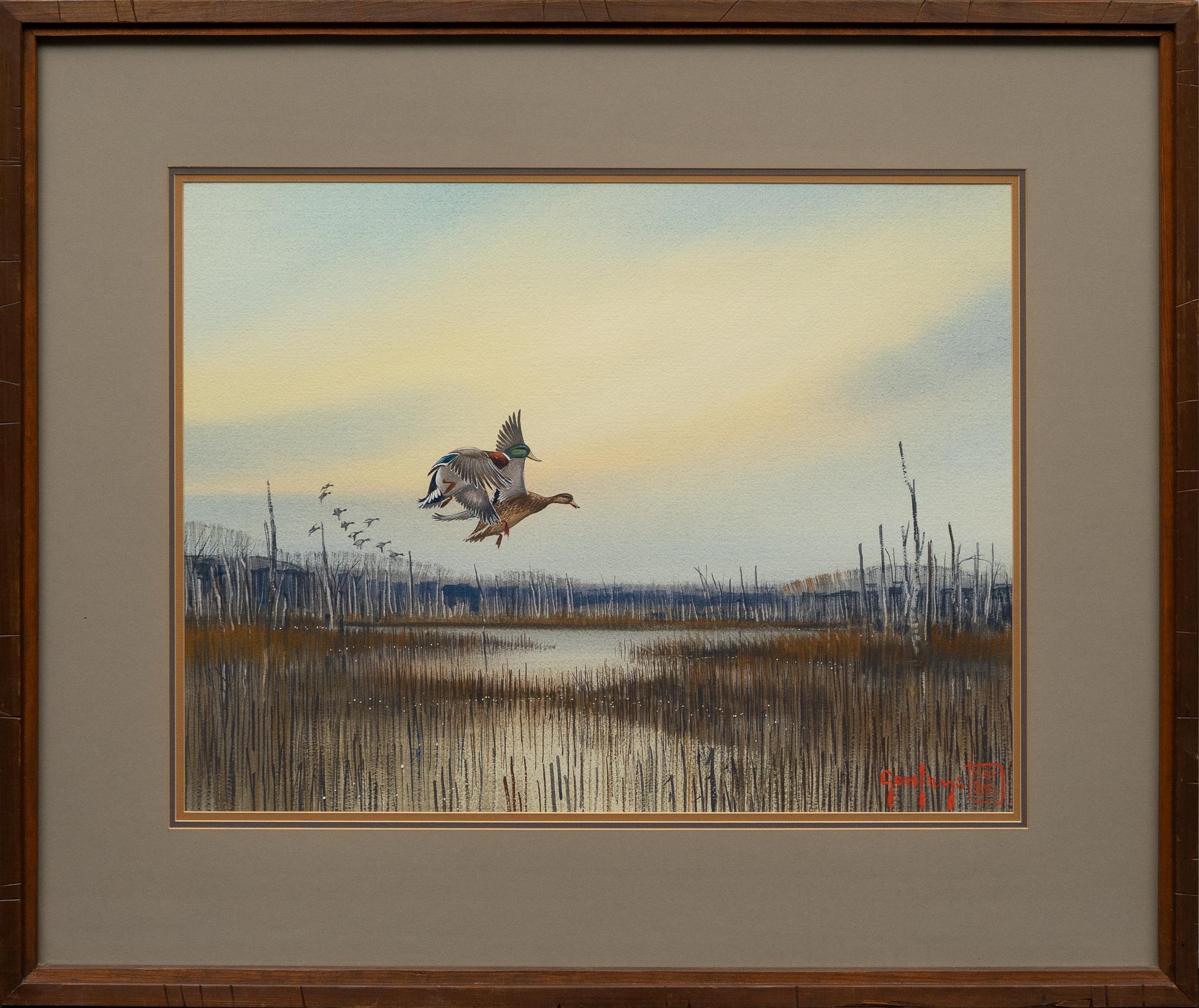 A.C. Gentry | Ducks over Marshlands (1982) | MutualArt