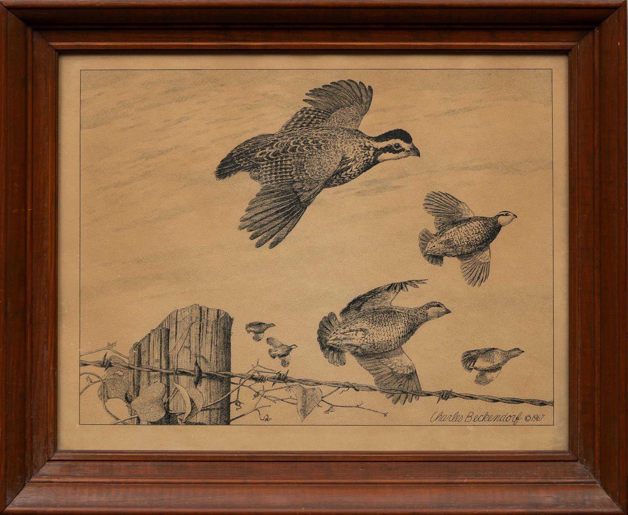 Charles Beckendorf | Quails Lithograph (1967) | MutualArt
