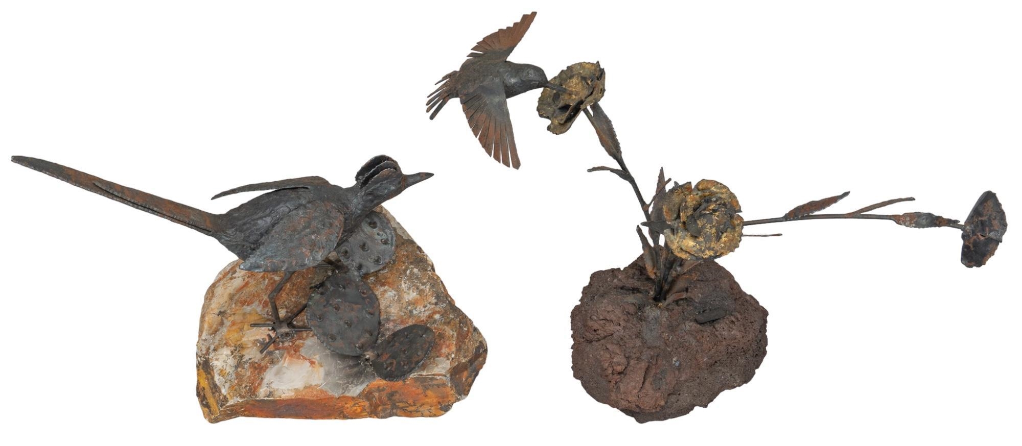 Siggi Munk | Roadrunner and Hummingbird Sculptures | MutualArt