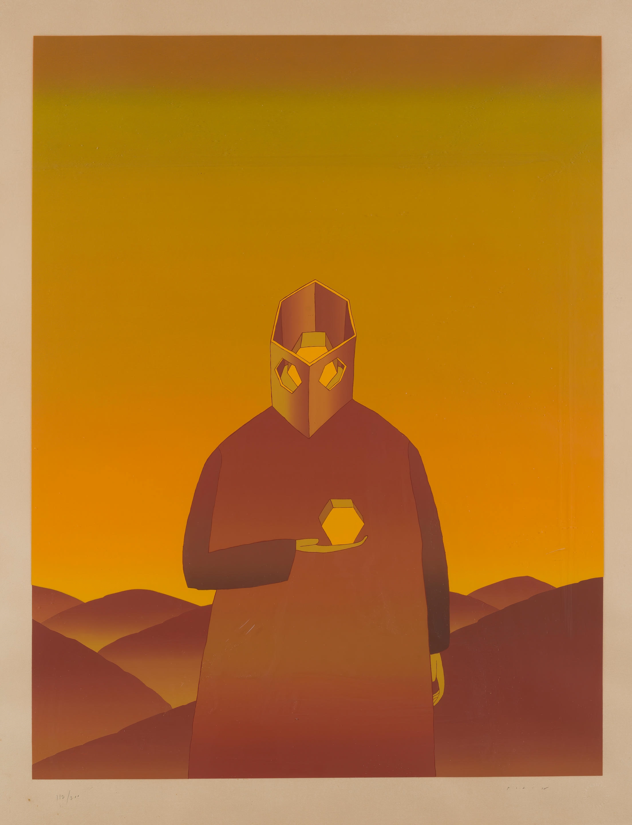 Jean-Michel Folon | Le penseur, 1973 (1973) | MutualArt