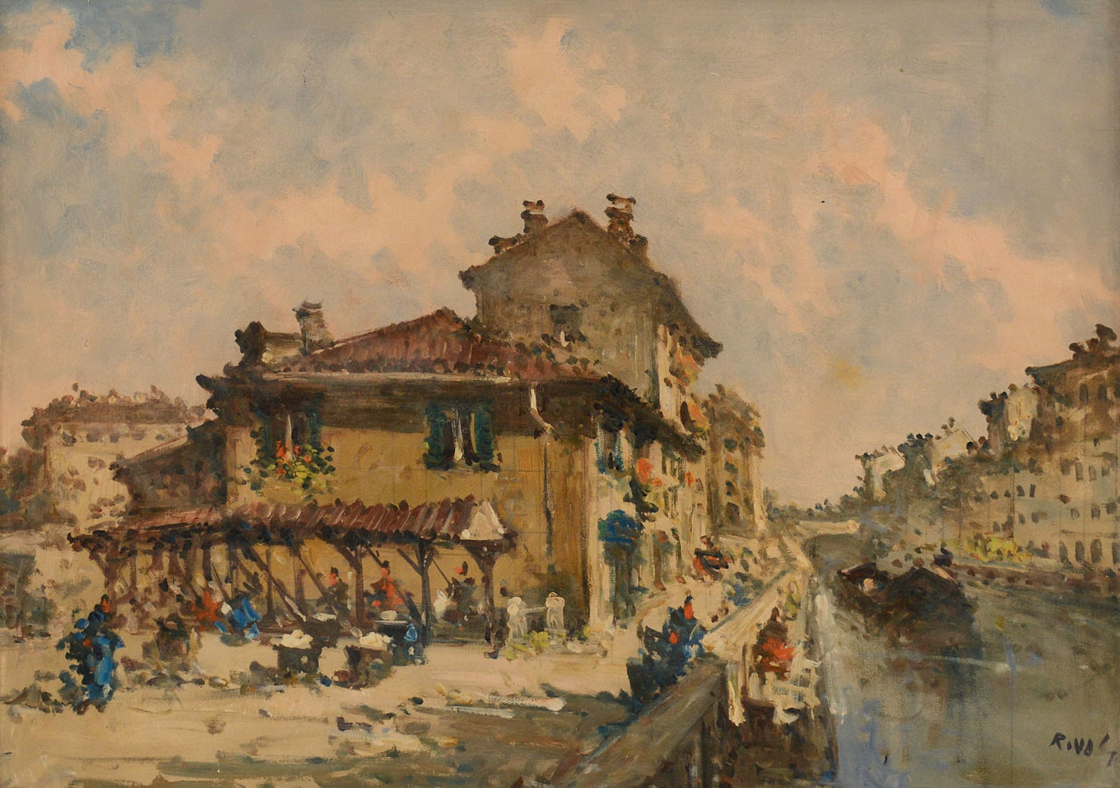 Giuseppe Amadio Bergamo Riva | Naviglio Grande Vicolo delle Lavandaie ...