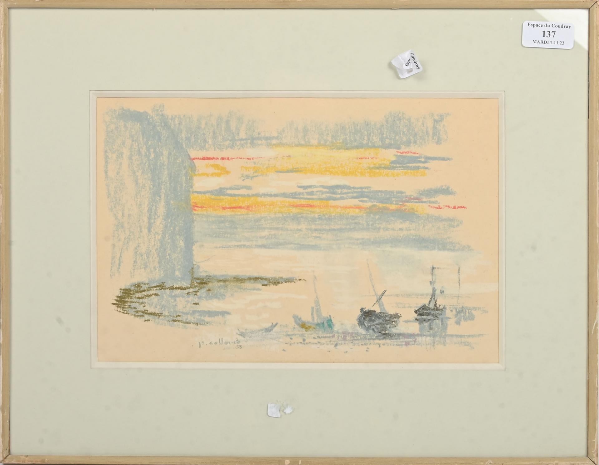 Paul Collomb | Bateaux au couchant | MutualArt
