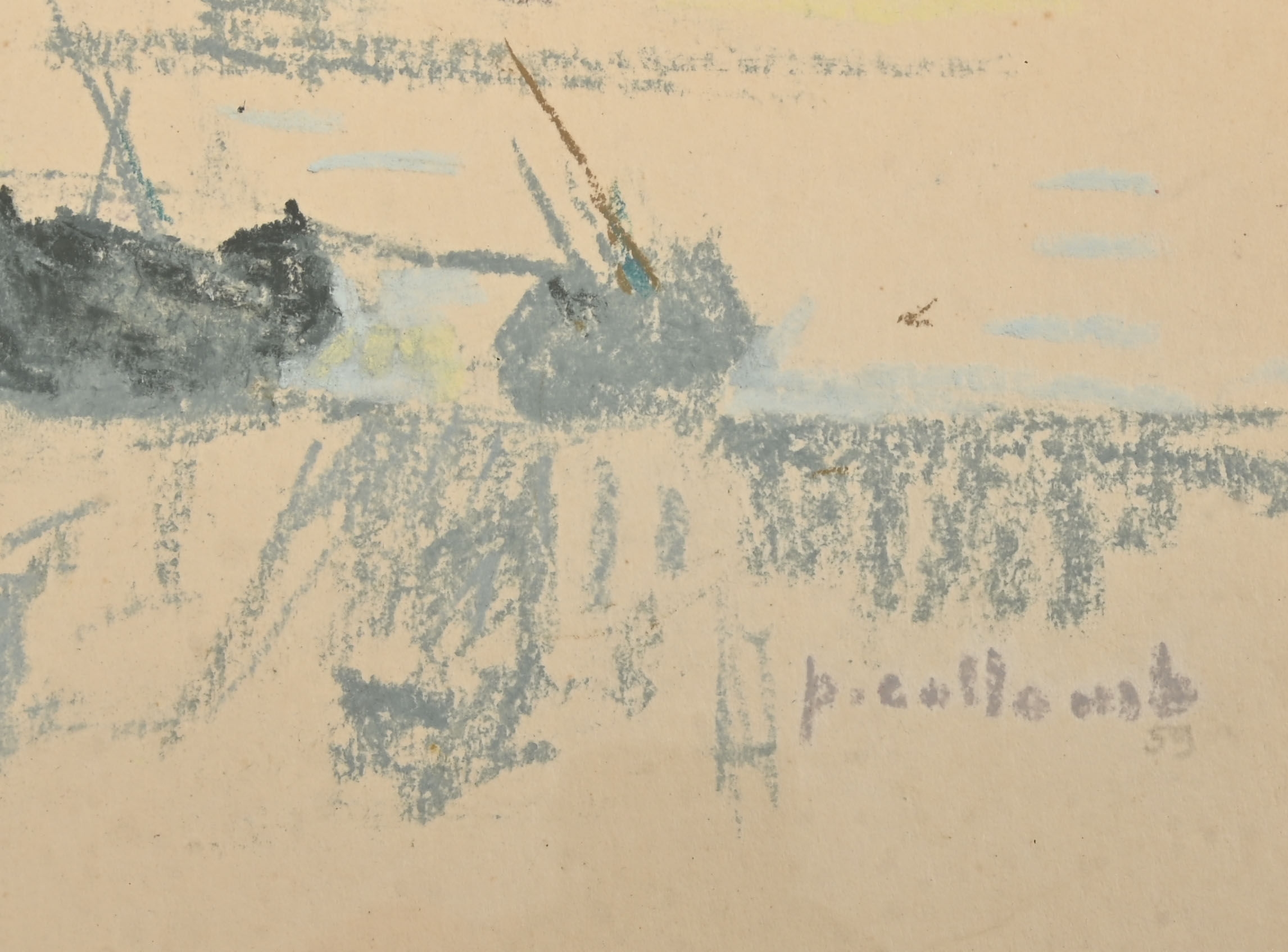 Paul Collomb | Bateaux au couchant | MutualArt