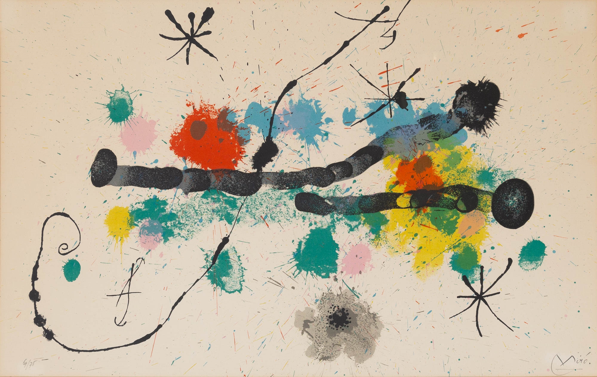 Joan Miró | Joan Miro LA VENDANGEUSE Lithograph (1964) | MutualArt