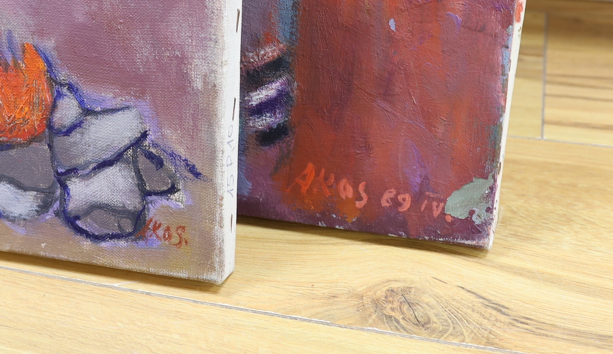 Akos Biro | Abstract figural scenes | MutualArt