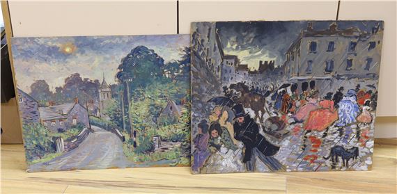 Michael Blaker | Village street scene and Busy winter street scene ...