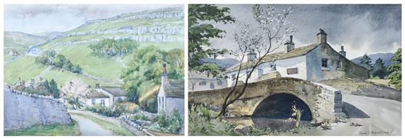 Sam Chadwick | Blossom tree before a bridge within a Dales village ...