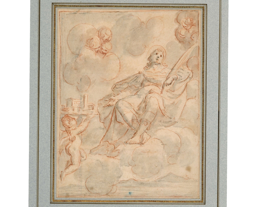 Italian School, 18th Century | Saint patron avec la maquette d’une ...