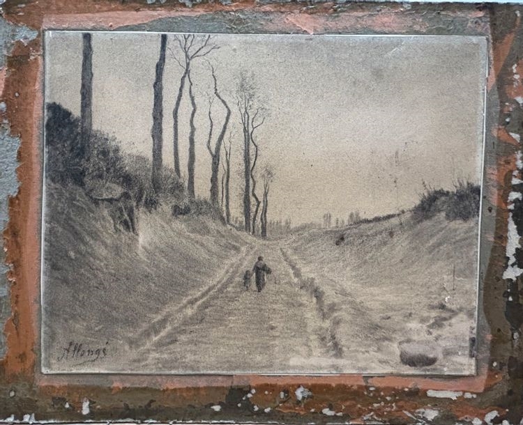 Auguste Allonge | Auguste ALLONGE (1833-1898) Four charcoals... - Lot ...