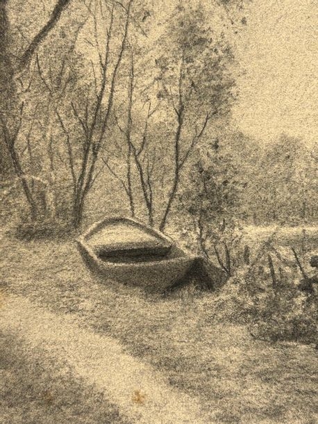 Auguste Allonge | Auguste ALLONGE (1833-1898) Four charcoals... - Lot ...