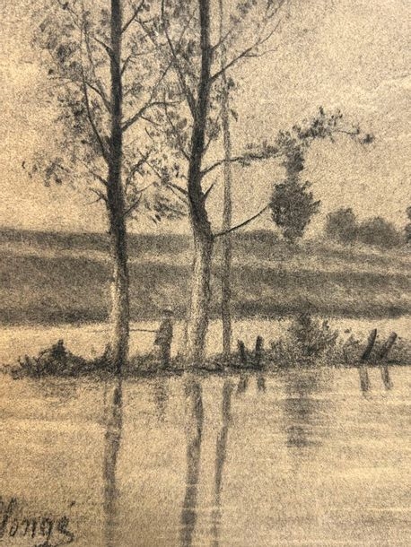 Auguste Allonge | Auguste ALLONGE (1833-1898) Four charcoals... - Lot ...