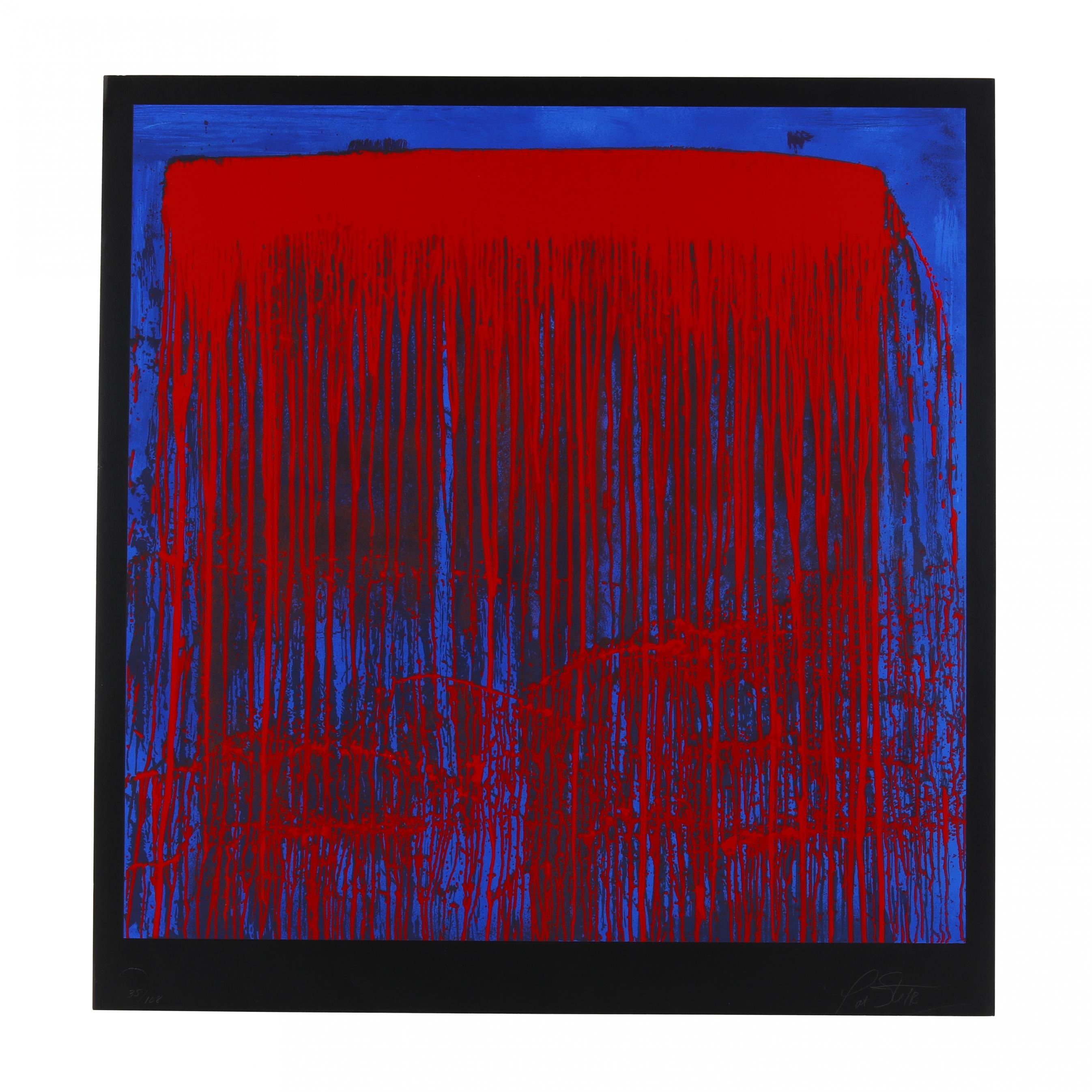 Pat Steir | Red and Blue Berlin Waterfall (1993) | MutualArt