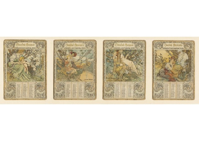 Alphonse Mucha | 4 works: Moonlight; Polar Star; Morning Star; Evening ...