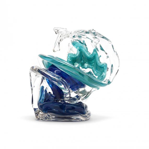 David Wight | Wave Art Glass Sculpture (2011) | MutualArt