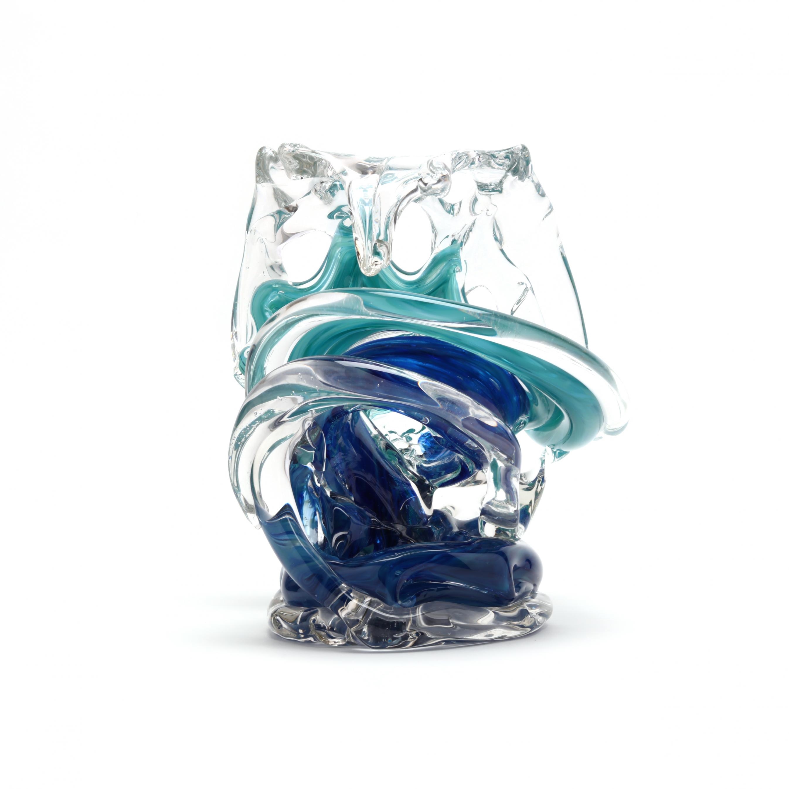 David Wight | Wave Art Glass Sculpture (2011) | MutualArt