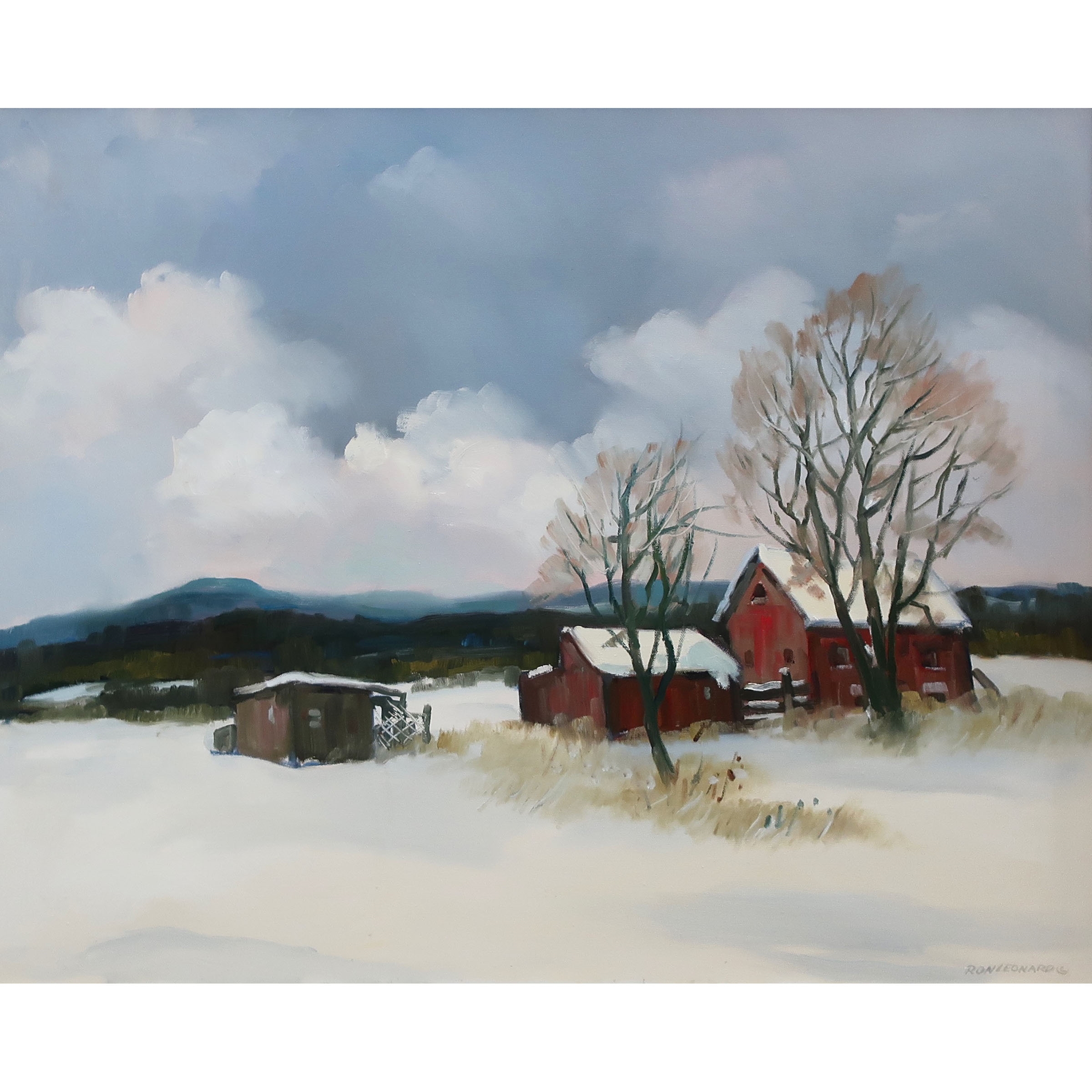 Ron Leonard | SNOW ON THE WAY | MutualArt