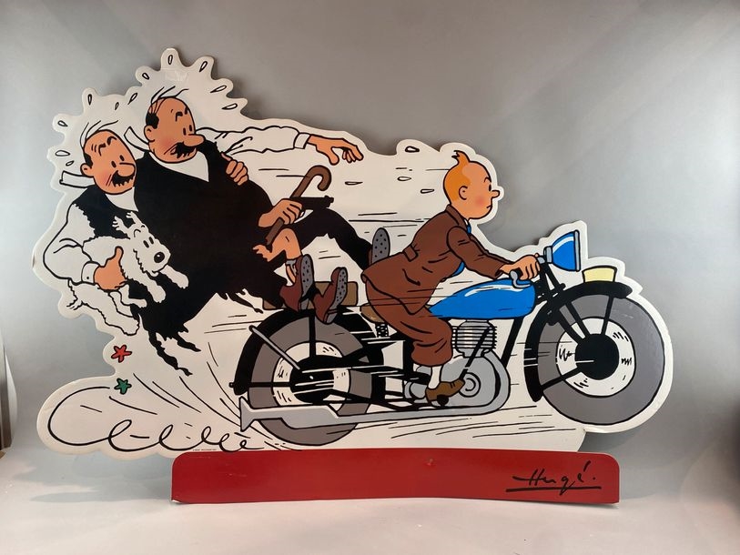 Hergé | After HERGE Tintin et les Dupontd à moto... - Lot 175 - Aponem ...